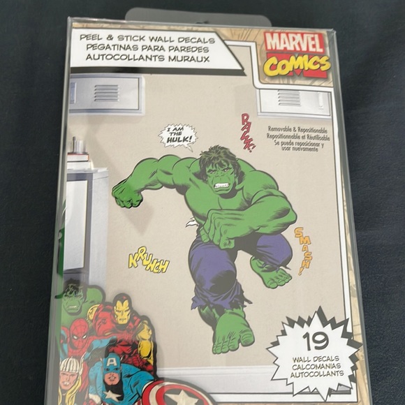 Wall Decor | Incredible Hulk Marvel Comics Peel And Stick Wall Decals ...